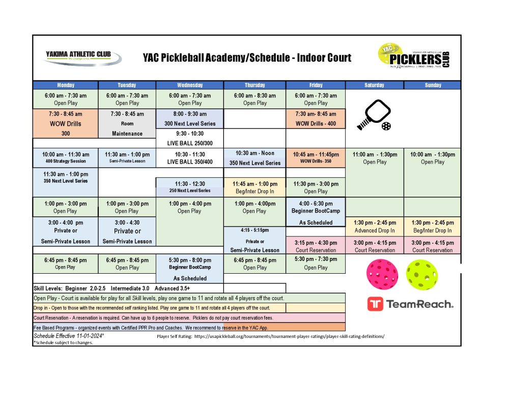 Pickleball - Yakima Athletic Club